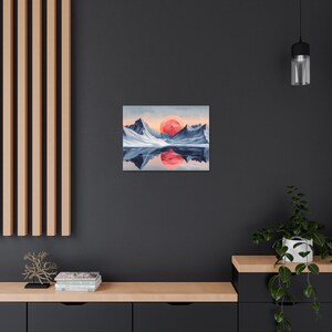 Surreal Sunset Mountain Art Print Cubist Landscape Decor - Etsy