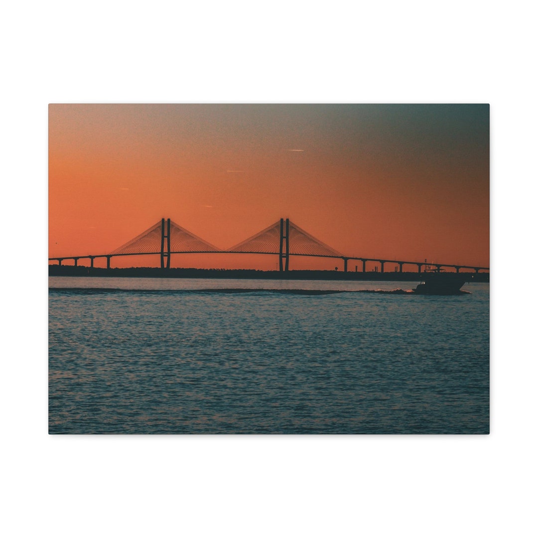 Sidney Lanier Bridge at Sunset-canvas Gallery Wraps - Etsy