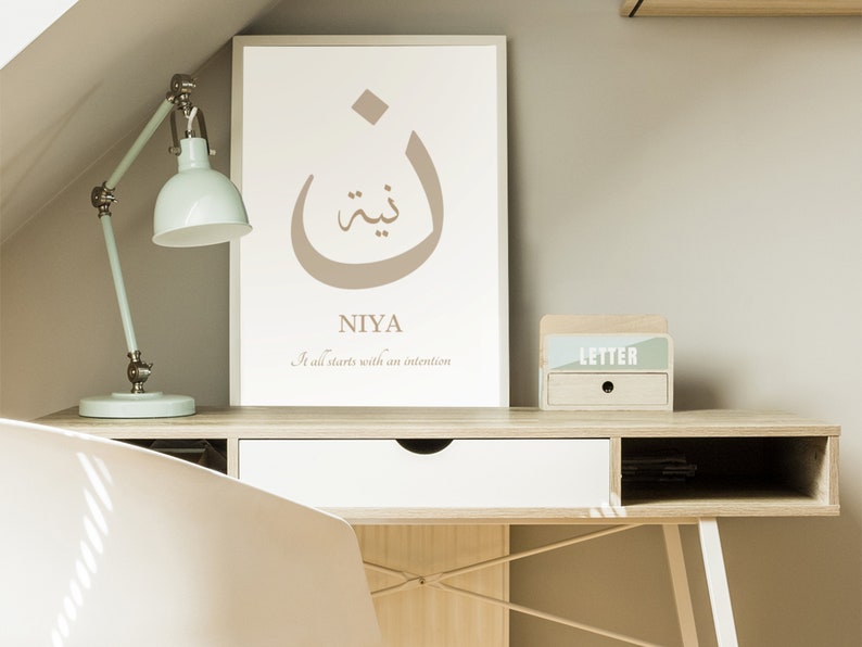 Personalized Name Poster in Arabic, First Letter Poster, Meaningful ...
