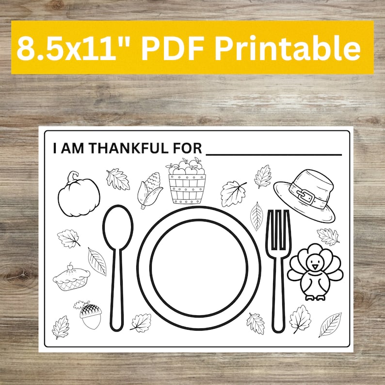 Thanksgiving Printable, Thanksgiving Printable for Kids, Printable ...