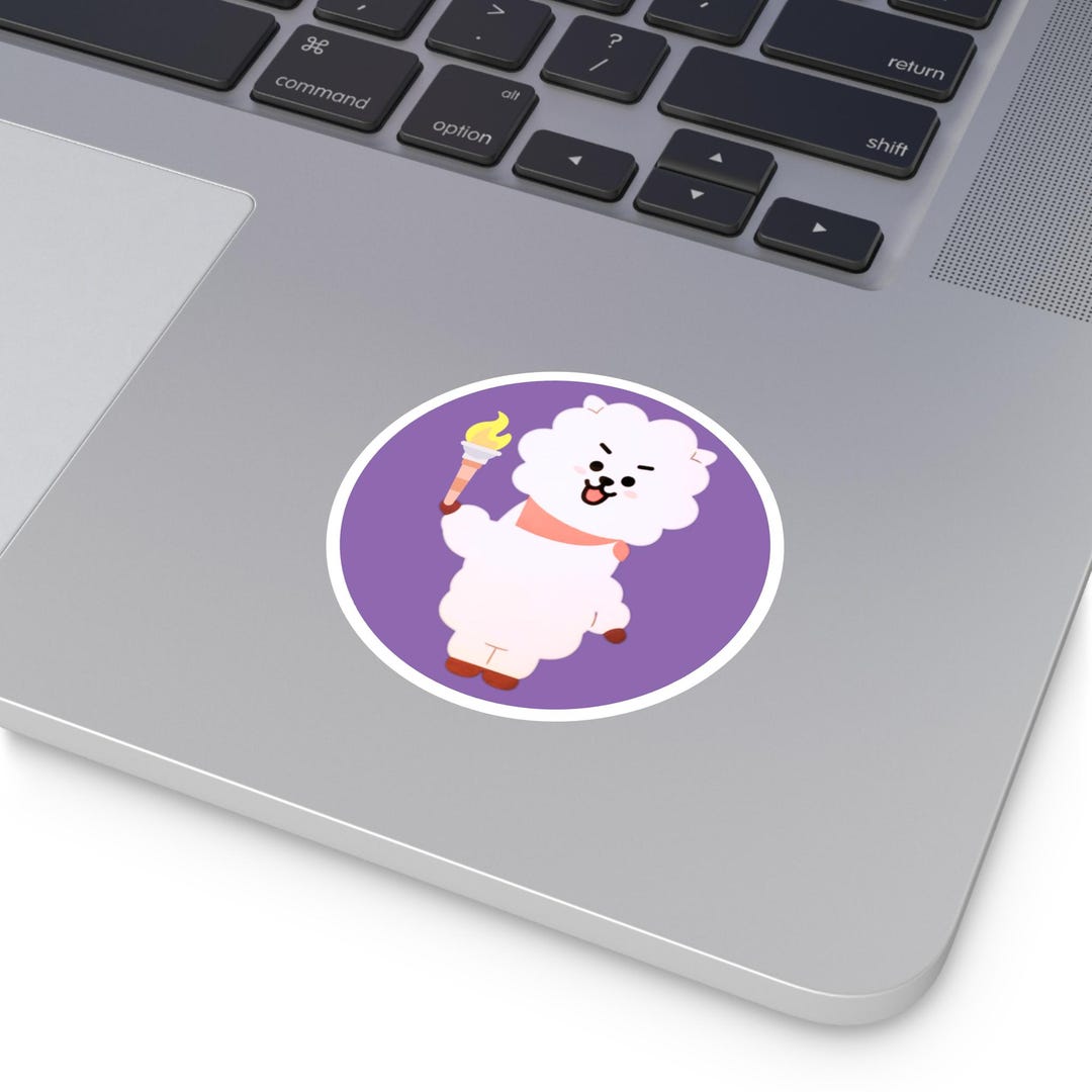Adorable RJ Plush Toy BTS Jin Olympic Torch Sticker Indoor/outdoor ...