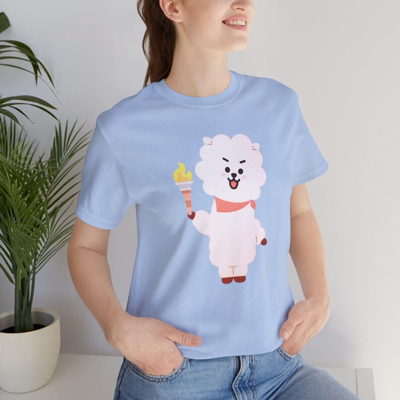 BTS Jin Carries Olympic Torch Plush Toy T-shirt BTS Jin Olympic Torch ...