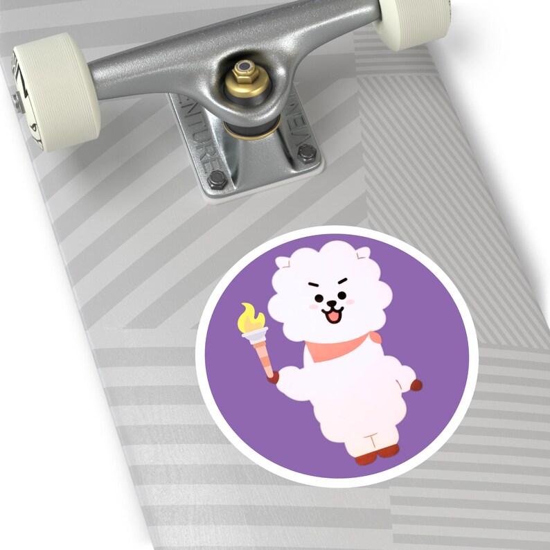Adorable RJ Plush Toy BTS Jin Olympic Torch Sticker Indoor/outdoor ...