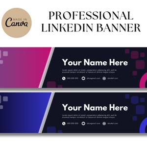 4 Linkedin Banners Canva, Linkedin Branding, Linkedin Banner Template ...