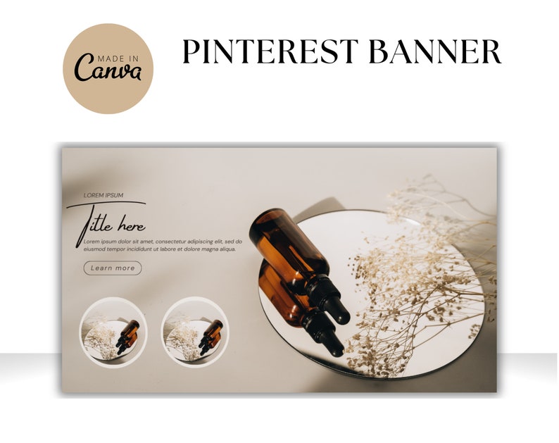 Editable Pinterest Banner Canva - Etsy