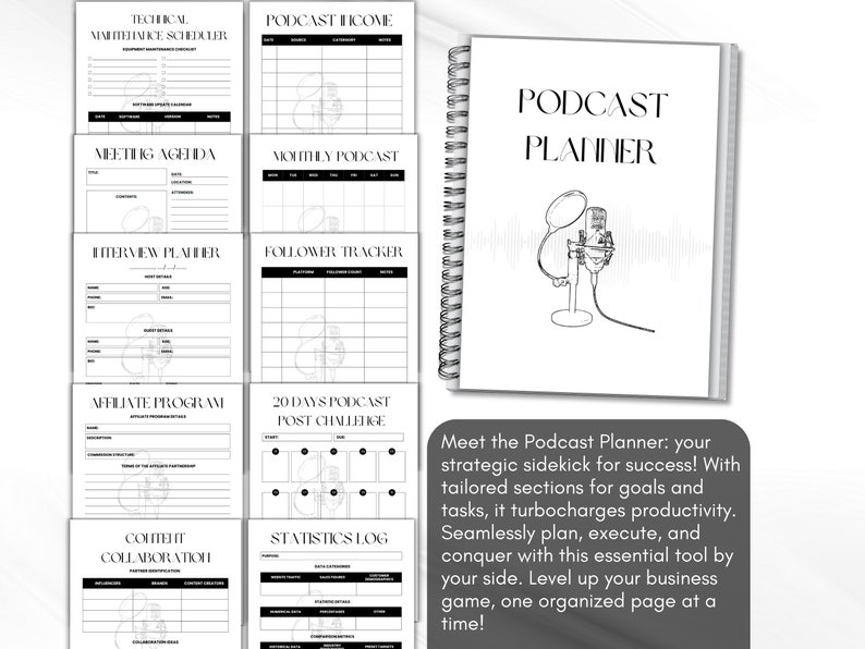 Podcast Planner Printable - Etsy