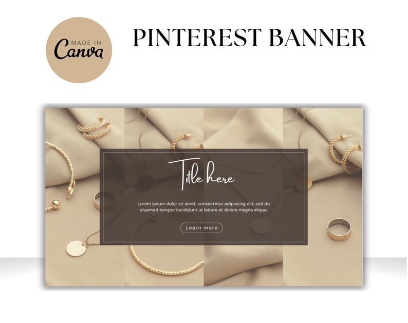 Editable Pinterest Banner Canva - Etsy
