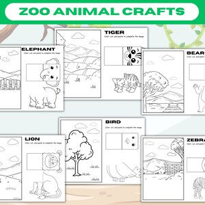 Zoo Animal Crafts Printable Kids Activity - Etsy