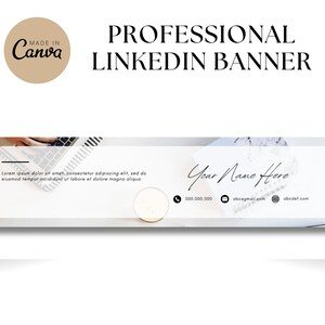 Editable Linkedin Banner Canva - Etsy
