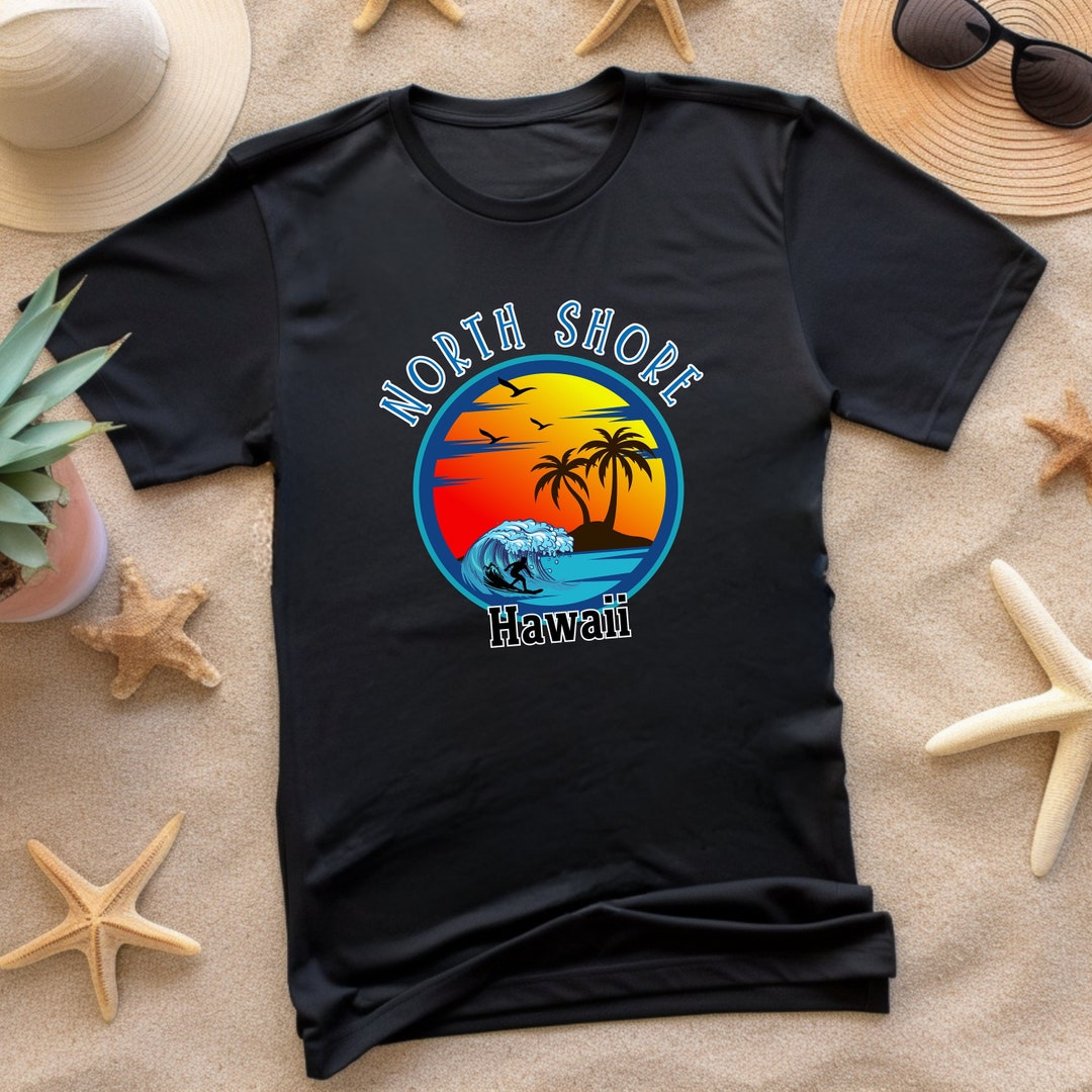 Big Wave Surfing, Pipeline Surfing Tee, Hawaii Surfing Tee, North Shore ...