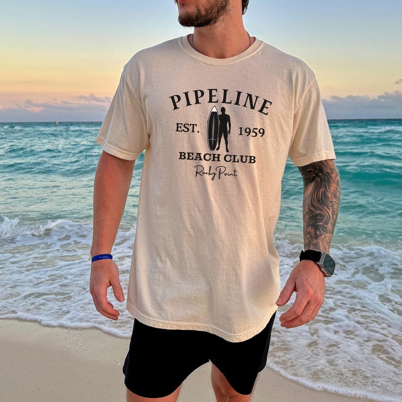 Big Wave Surfing, Pipeline Surfing Tee, Hawaii Surfing Tee, North Shore ...