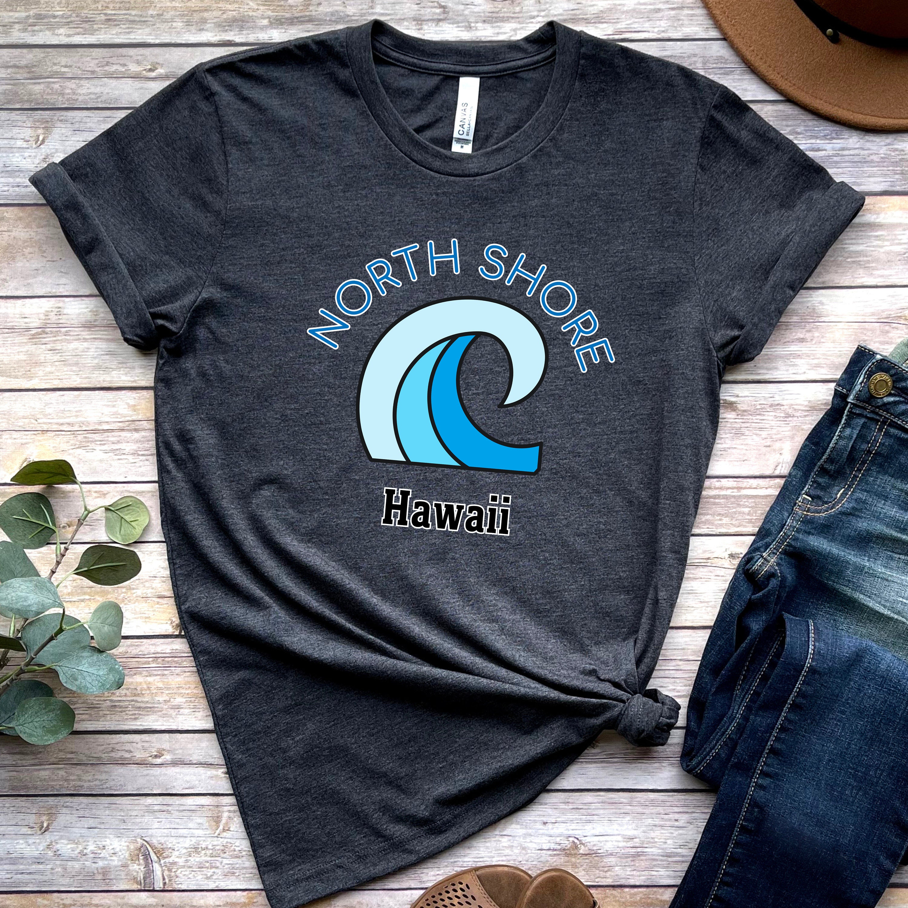 Big Wave Surfing, Pipeline Surfing Tee, Hawaii Surfing Tee, North Shore ...