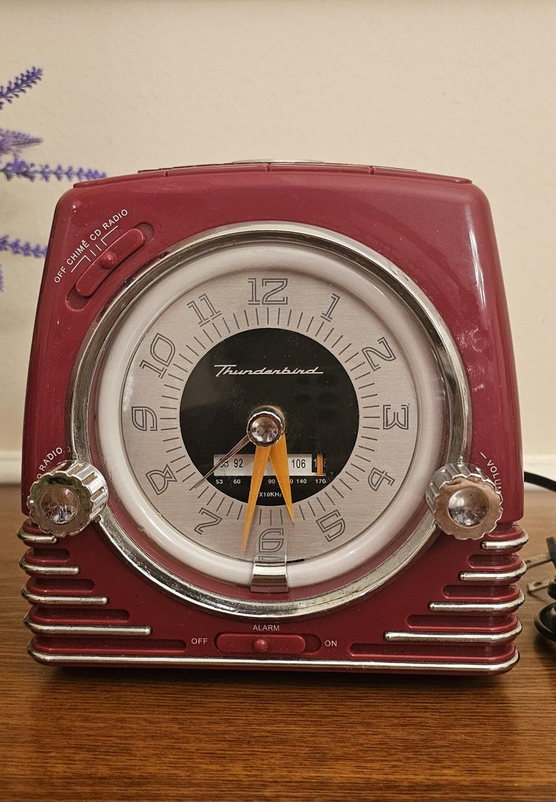 Thunderbird CD Player / Alarm Clock / AM/FM Radio - Chrome Look (no ...