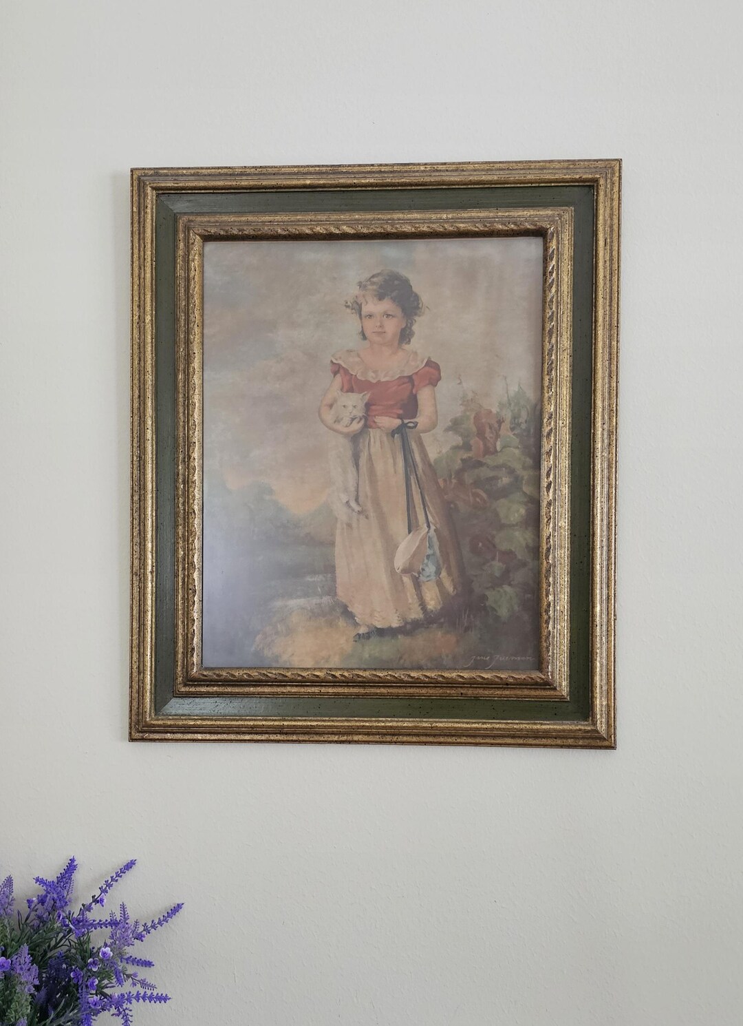 Jane Freeman Lithograph - Girl With Cat (signed) - Etsy