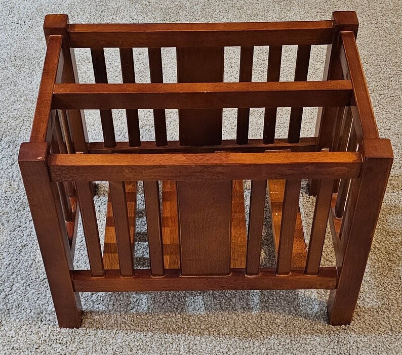 Vintage Wood Magazine Rack - Etsy