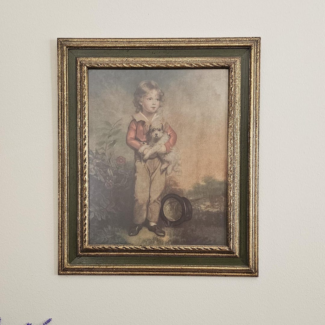 Arthur Devis "master Simpson" Lithograph - Boy With Dog and Top Hat - Etsy