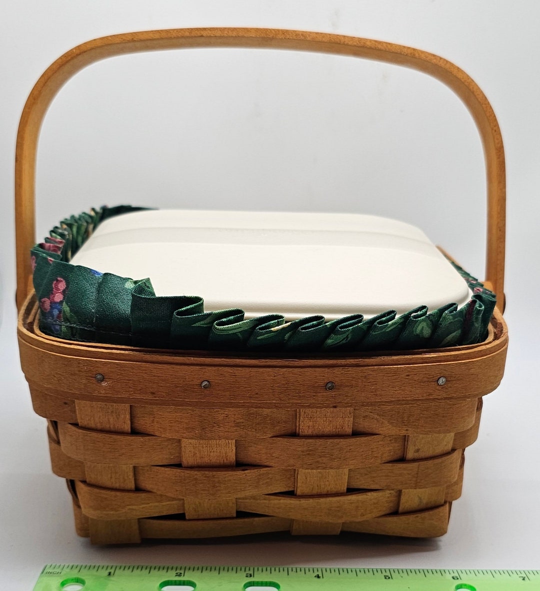 Longaberger Medium Basket With Liner & Protector, Berry Basket 3combo ...