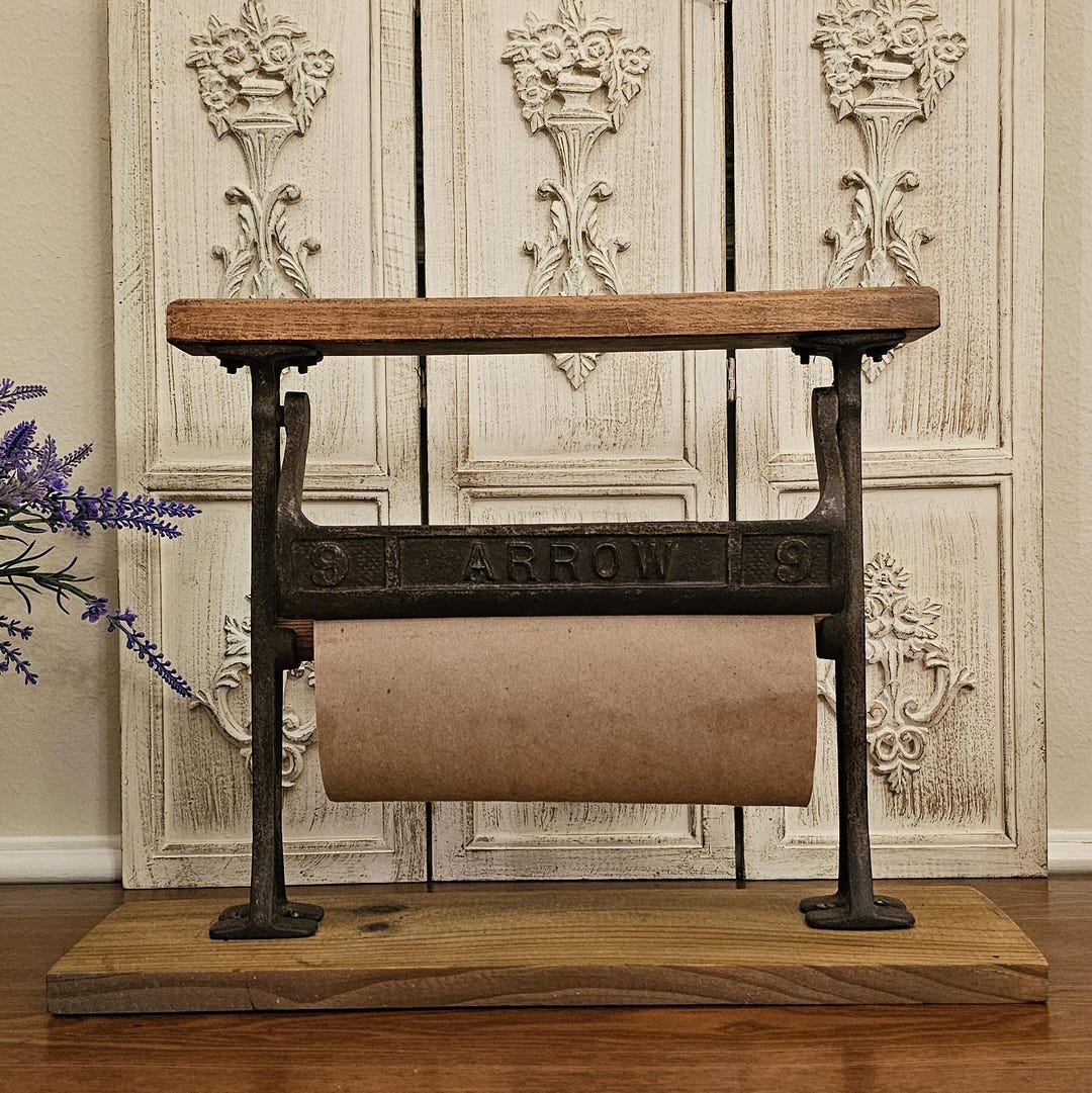 Antique Cast Iron Paper Roll Cutter – Arrow 9 – Industrial Farm House ...