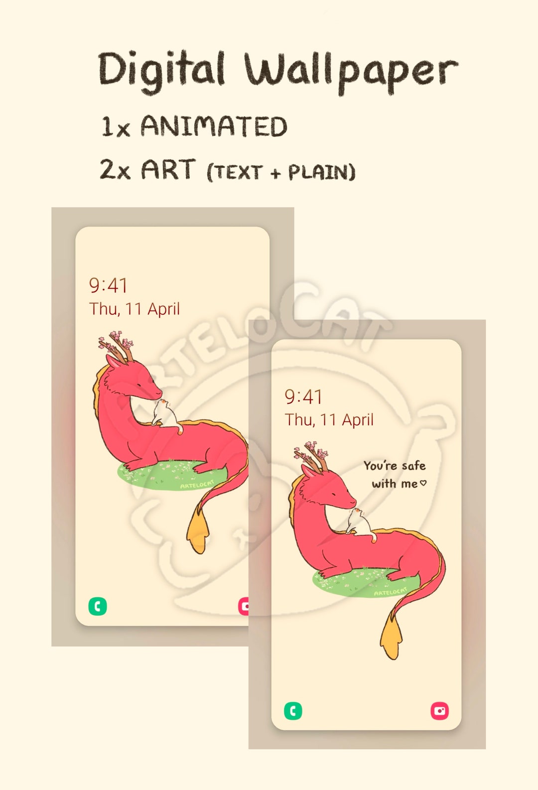 Youre Safe With Me Animated Wallpaper Pack - Etsy