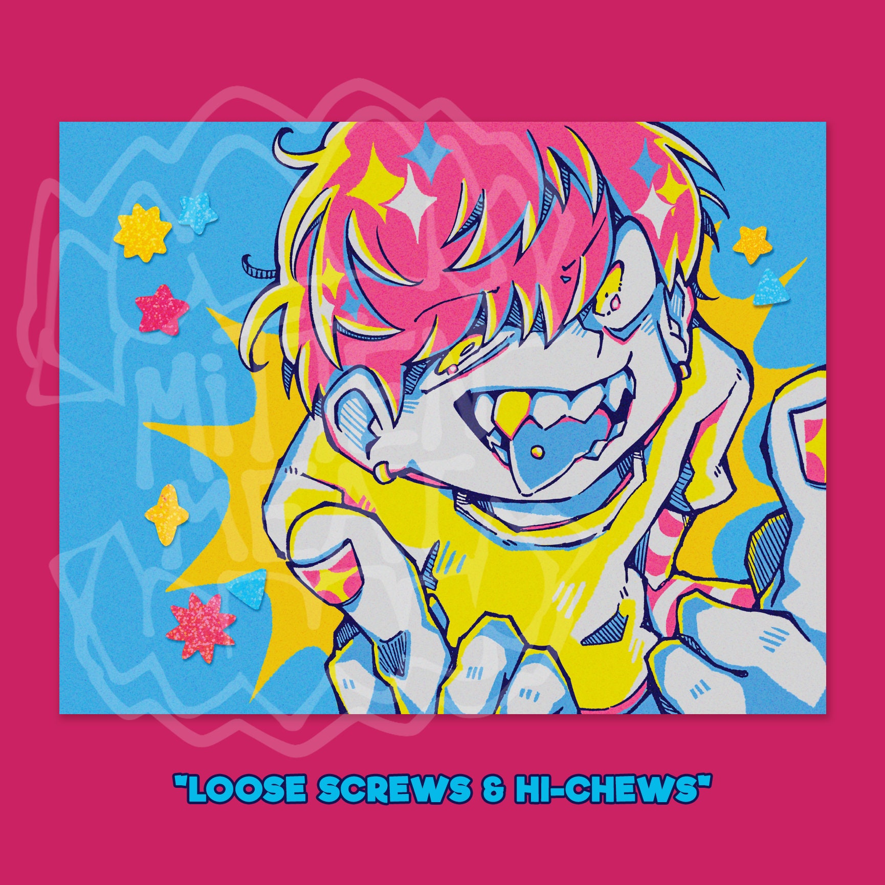 Original Color Pop Art Prints CMYK Weirdcore Aesthetic, Decorative Wall ...