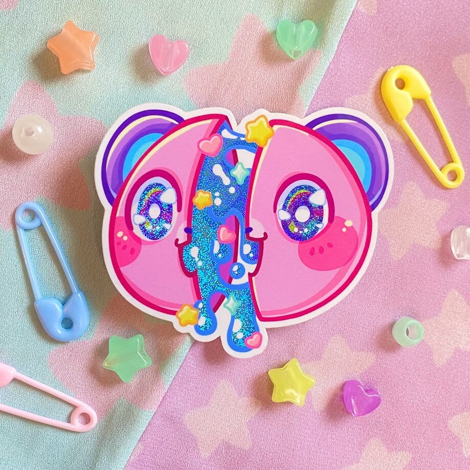 Pastel Gore Snare-bear Stickers Cute Yamikawaii Edgy Teddy Bear, Sweet ...