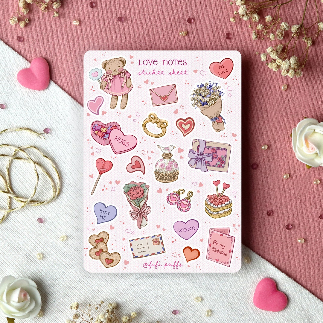 Sticker Sheet Love Notes Planner Stickers, Bullet Journal Stickers ...