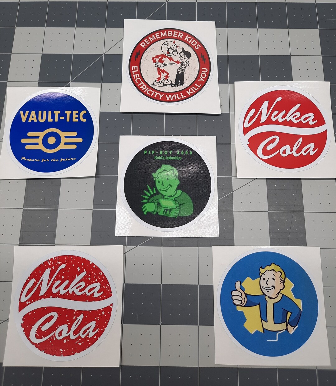 Fallout ~ 6 Sticker Set 2.7" / Custom Die Cut Vinyl Stickers ...