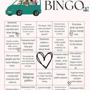 Family Quirk Bingo (personalized) - Etsy