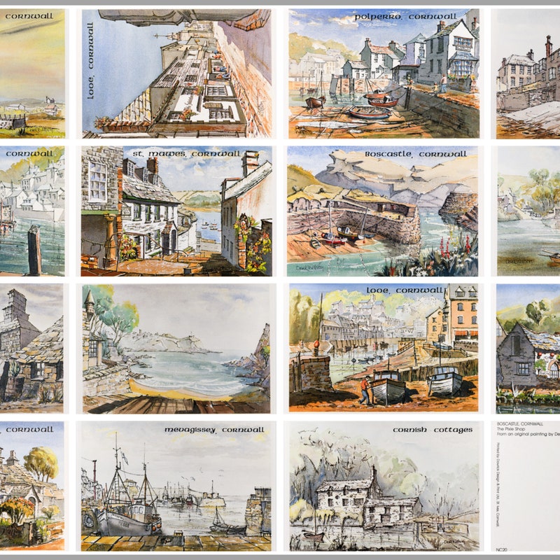 Vintage Cornwall Postcards - Etsy