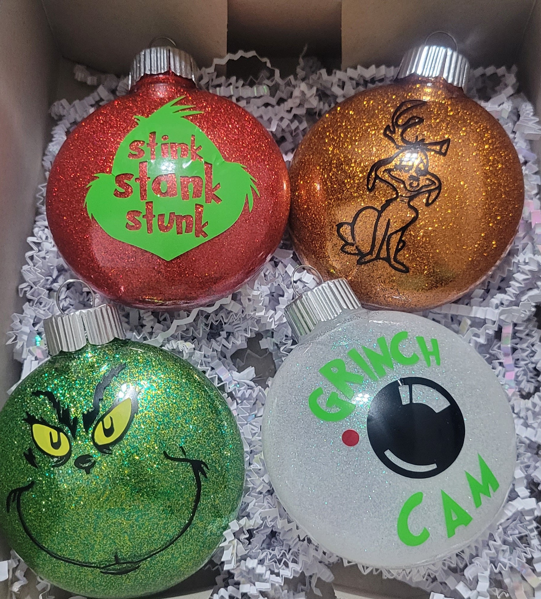 Grinch Ornament Set - Etsy