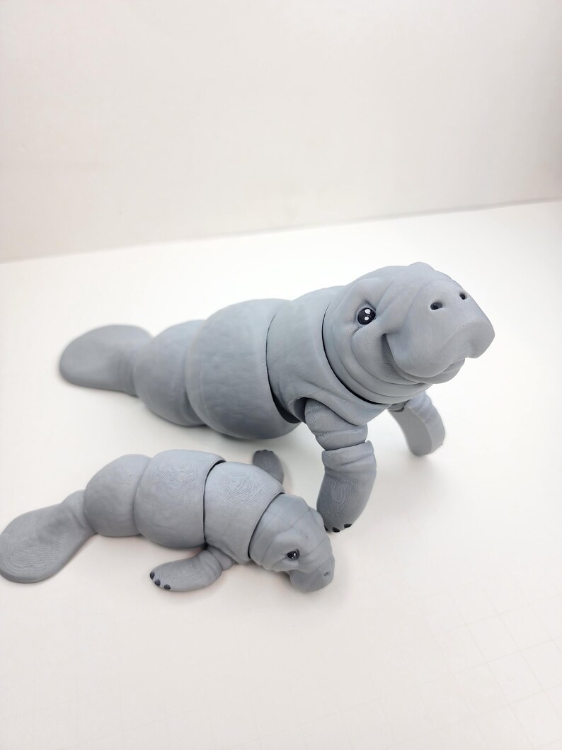 Articulated Manatee and Baby - Etsy