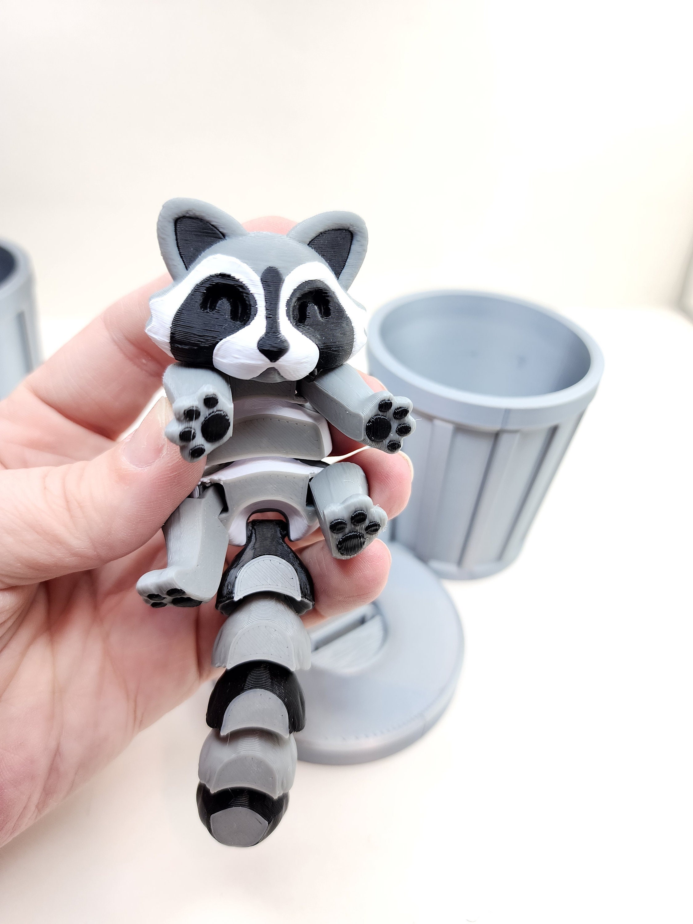 Trash Panda Flexi Trash Pets With Trash Can - Made In USA (Raccoon Pet ...