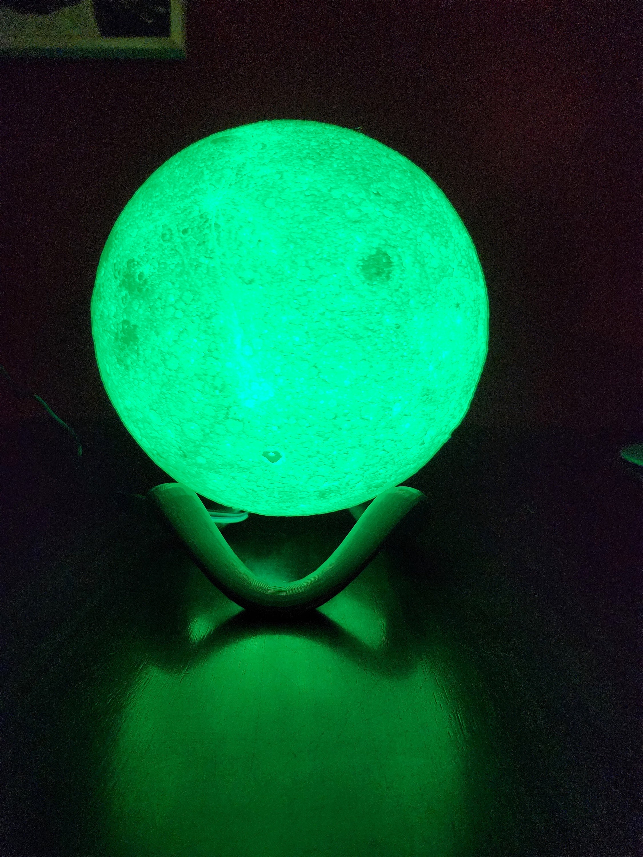 9" Designer Lithophane Moon Lamp - Etsy