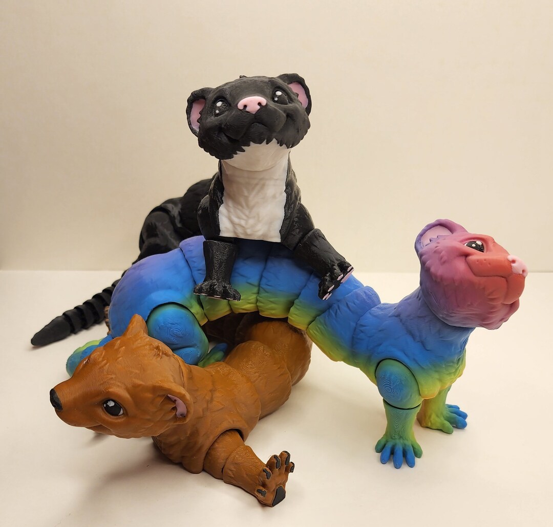 Articulated 3D Ferret - Etsy