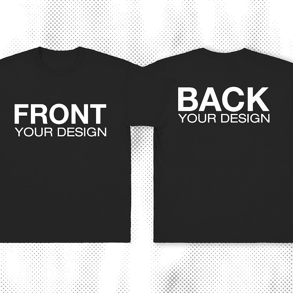 Custom Tshirt Front and Back - Etsy
