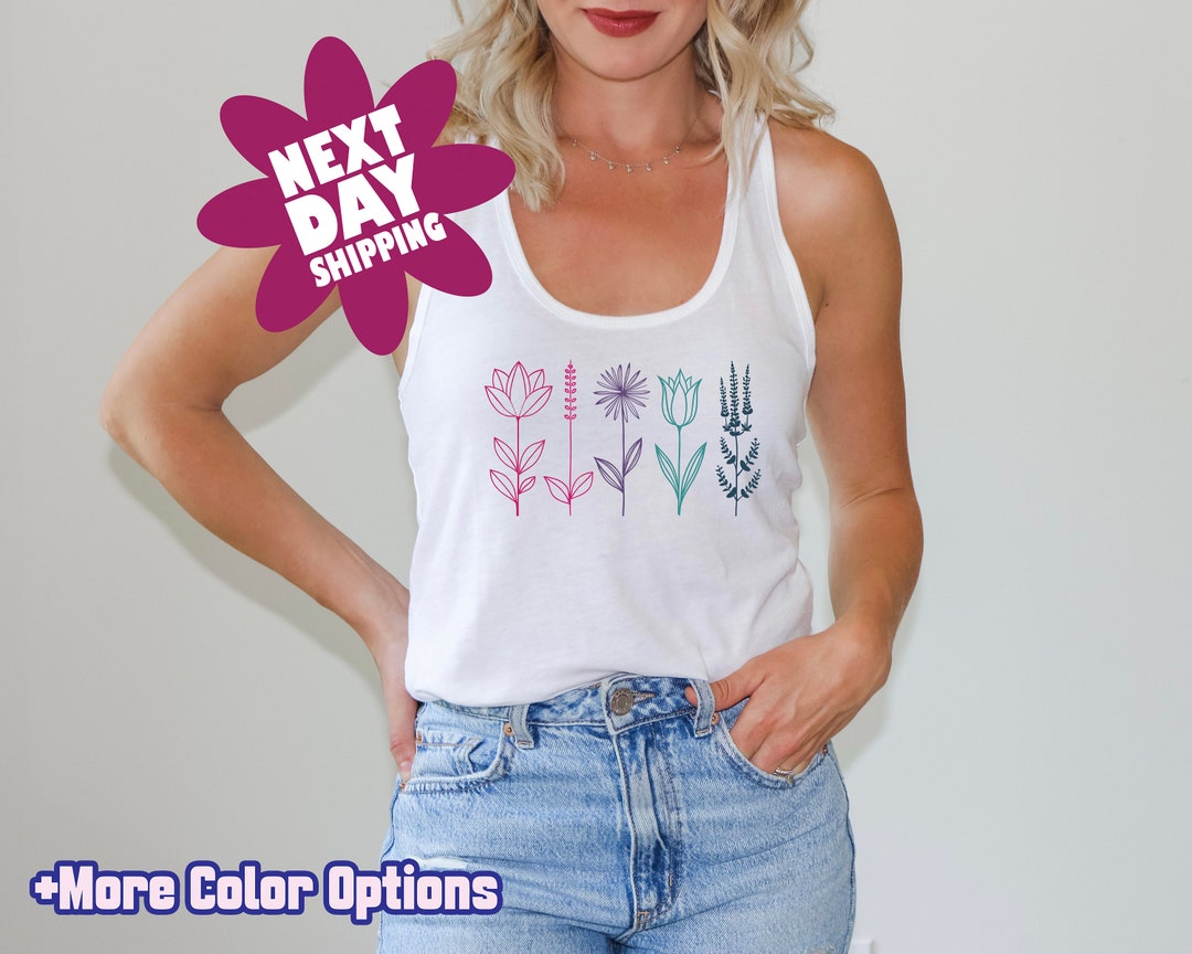 Bisexual Wildflower Tank, Pride Month Tee, Bisexual Pride, Queer ...
