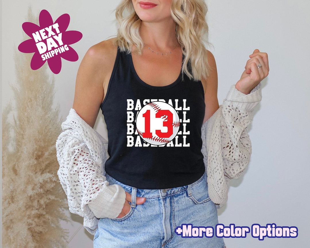 Personalized Baseball Tank, Baseball Racerback Tank Top, Custom ...