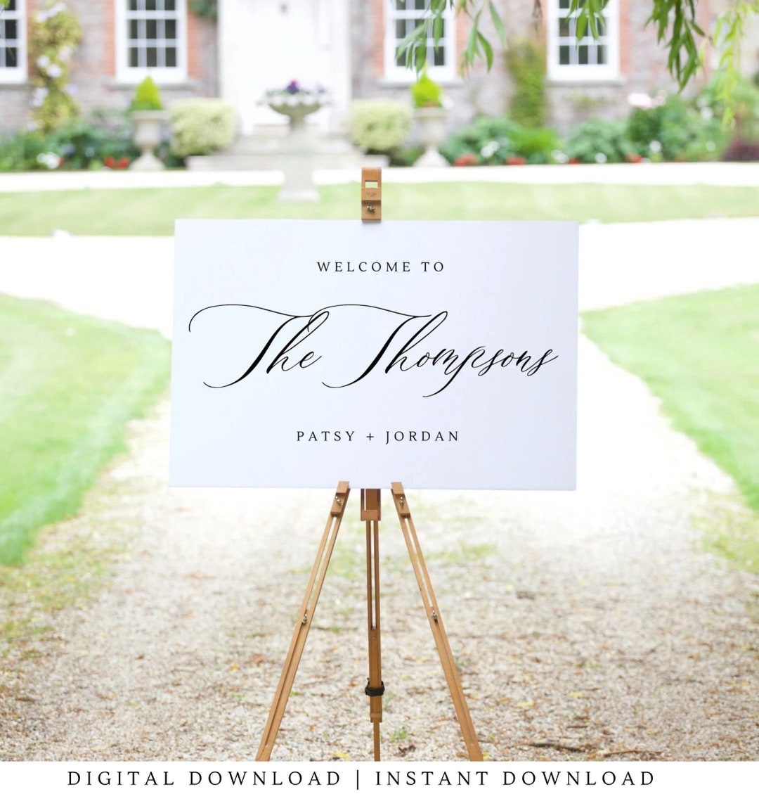 Custom Last Name Wedding Sign | Couple Name Sign | Wedding Sign ...