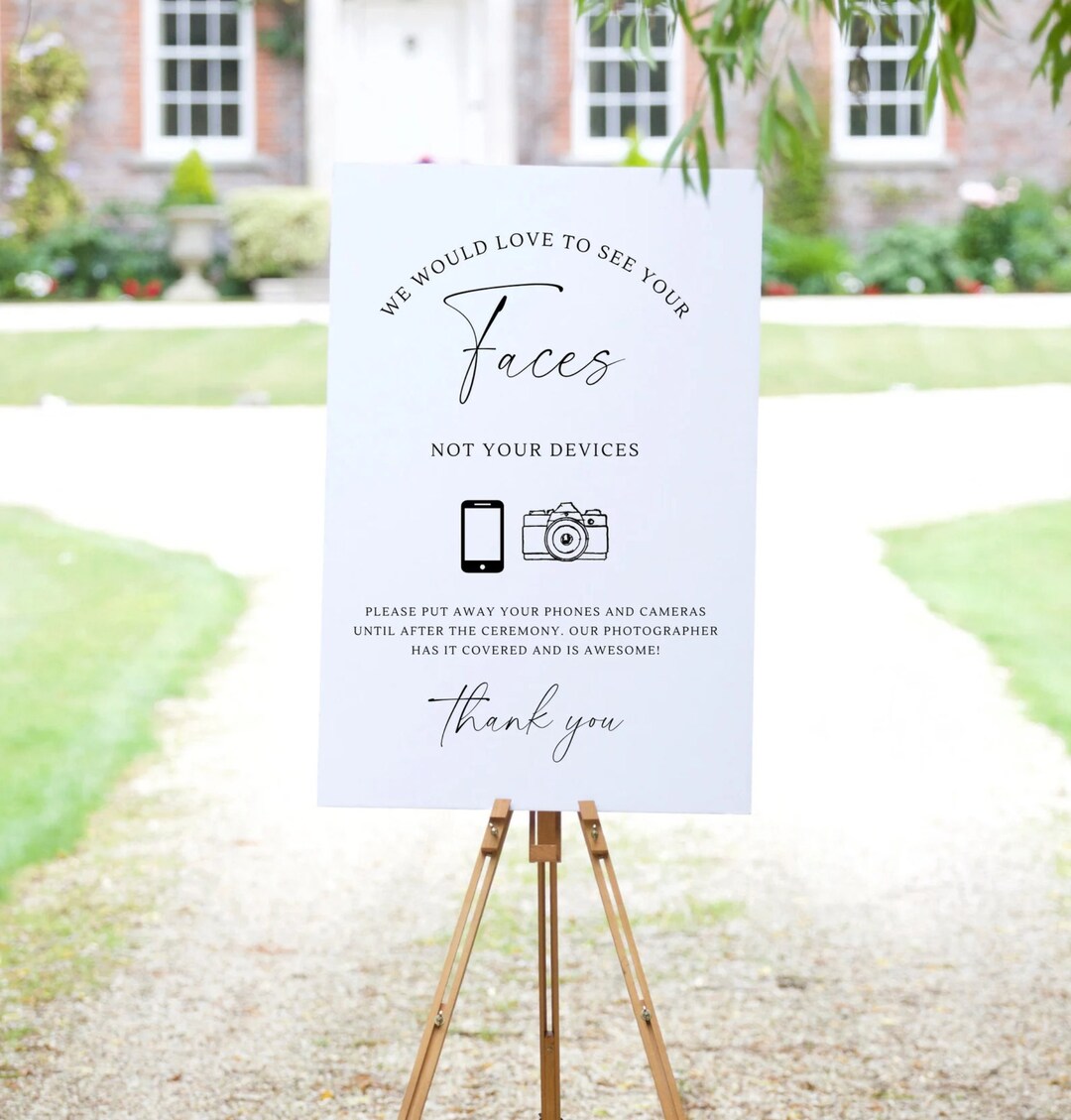Unplugged Ceremony Sign | Unplugged Wedding Welcome Sign | Unplugged ...