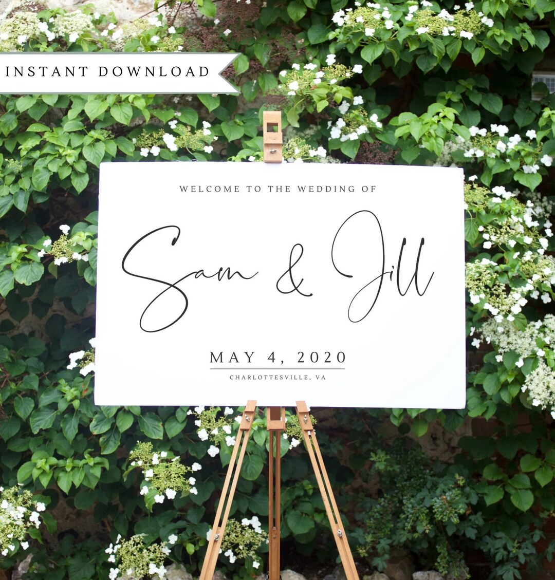 Wedding Welcome Sign | Ceremony Sign | Wedding Sign | Digital Wedding ...