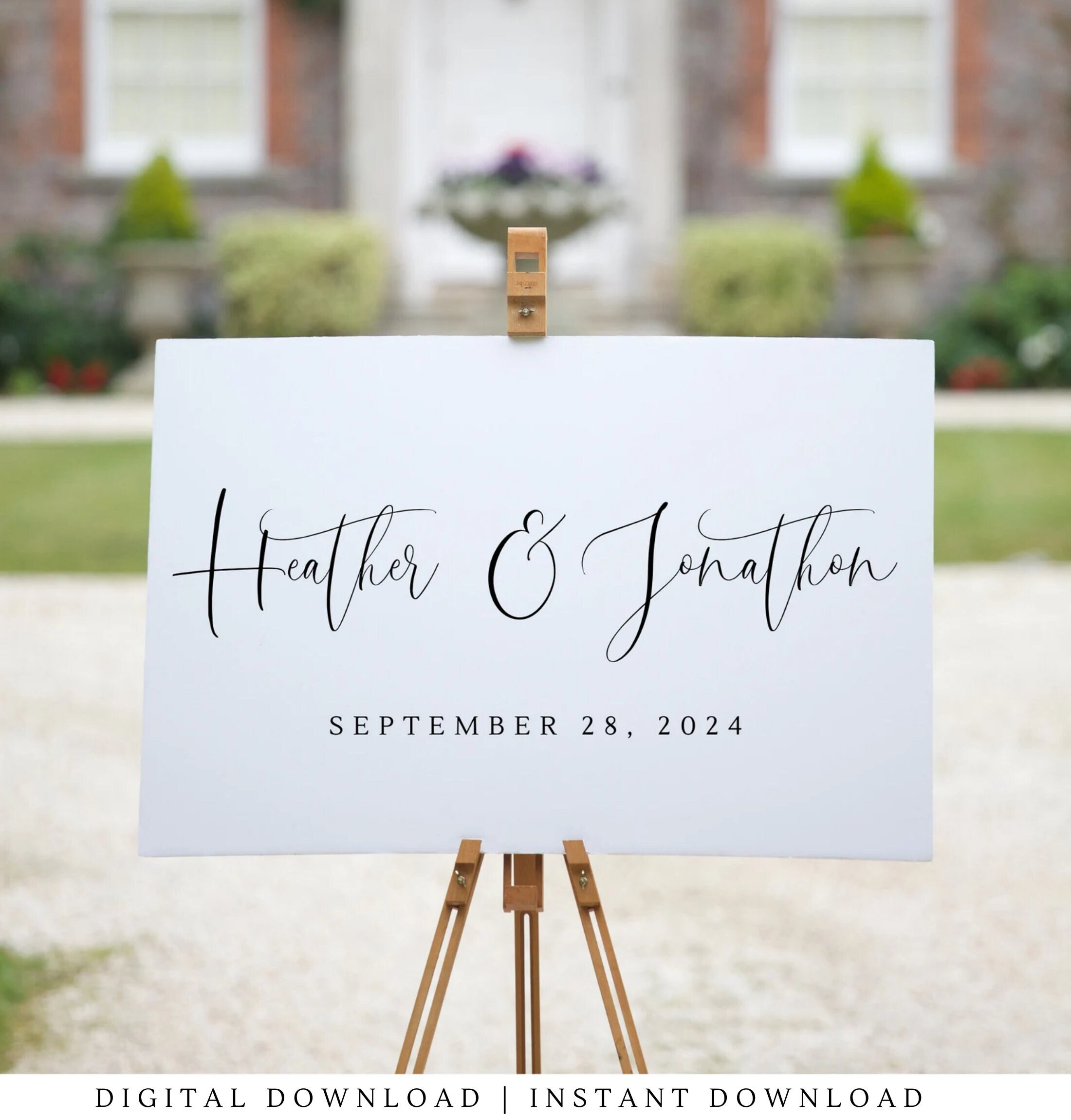 Wedding Sign Wedding Welcome Sign Wedding Ceremony Sign Digital Wedding ...