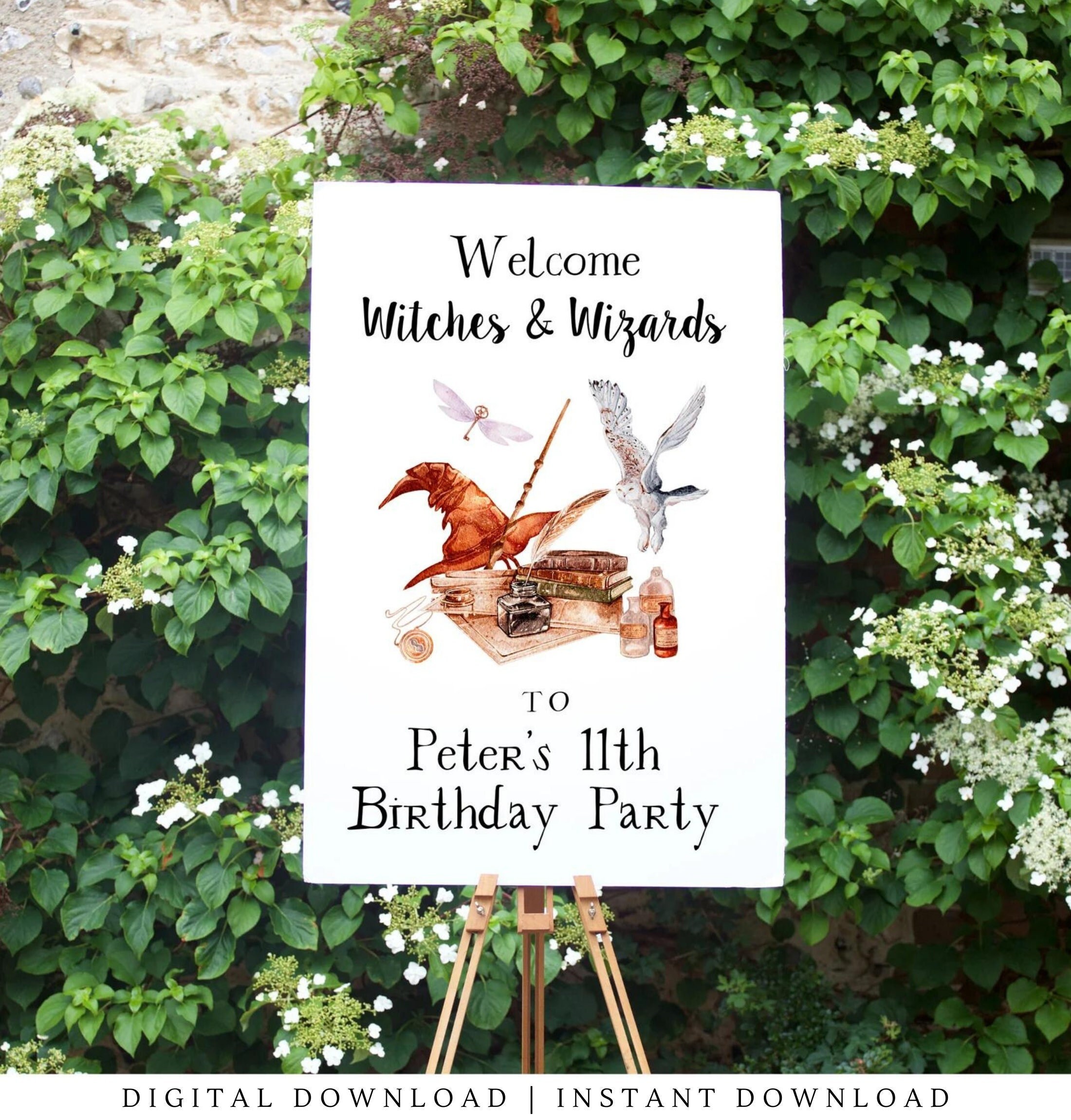 Wizard Theme Party Sign | Magical Birthday Sign | Wizarding World Theme ...