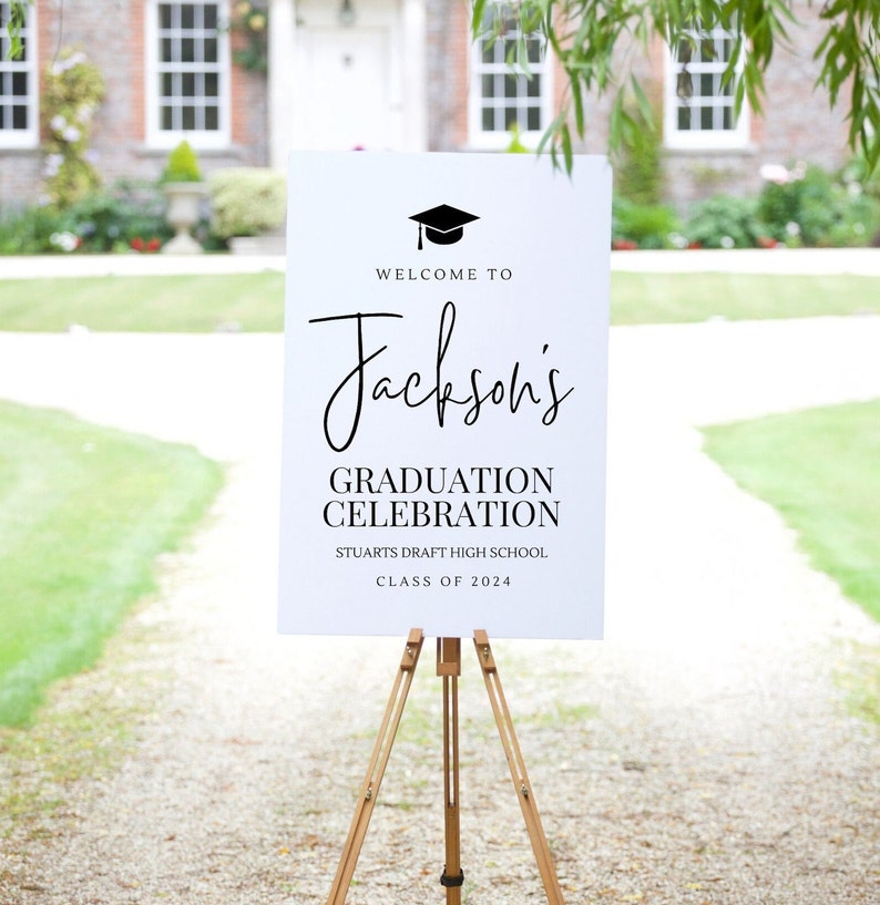 Graduation Party Sign College Graduation Sign Graduation Party Welcome ...