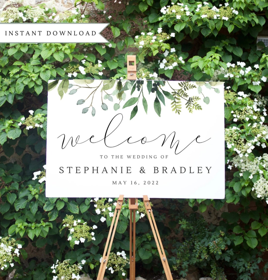 Welcome to Our Wedding Sign | Wedding Sign | Digital Wedding Sign ...