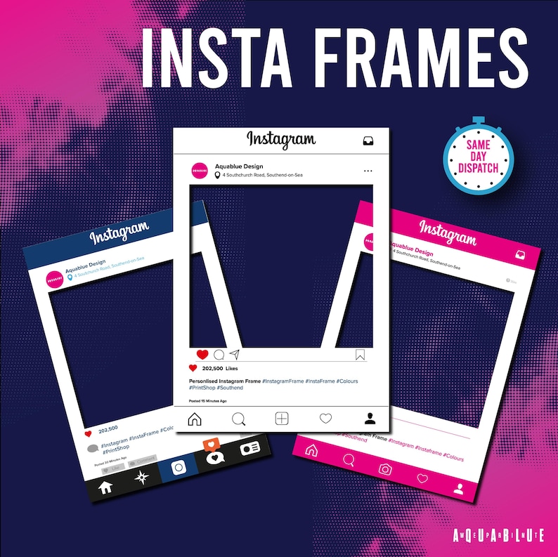Personalised Instagram Frames Photo Prop Selfie Frame Instaframe Free ...