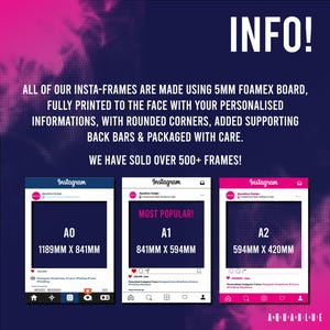 Personalised Instagram Frames Photo Prop Selfie Frame Instaframe Free ...