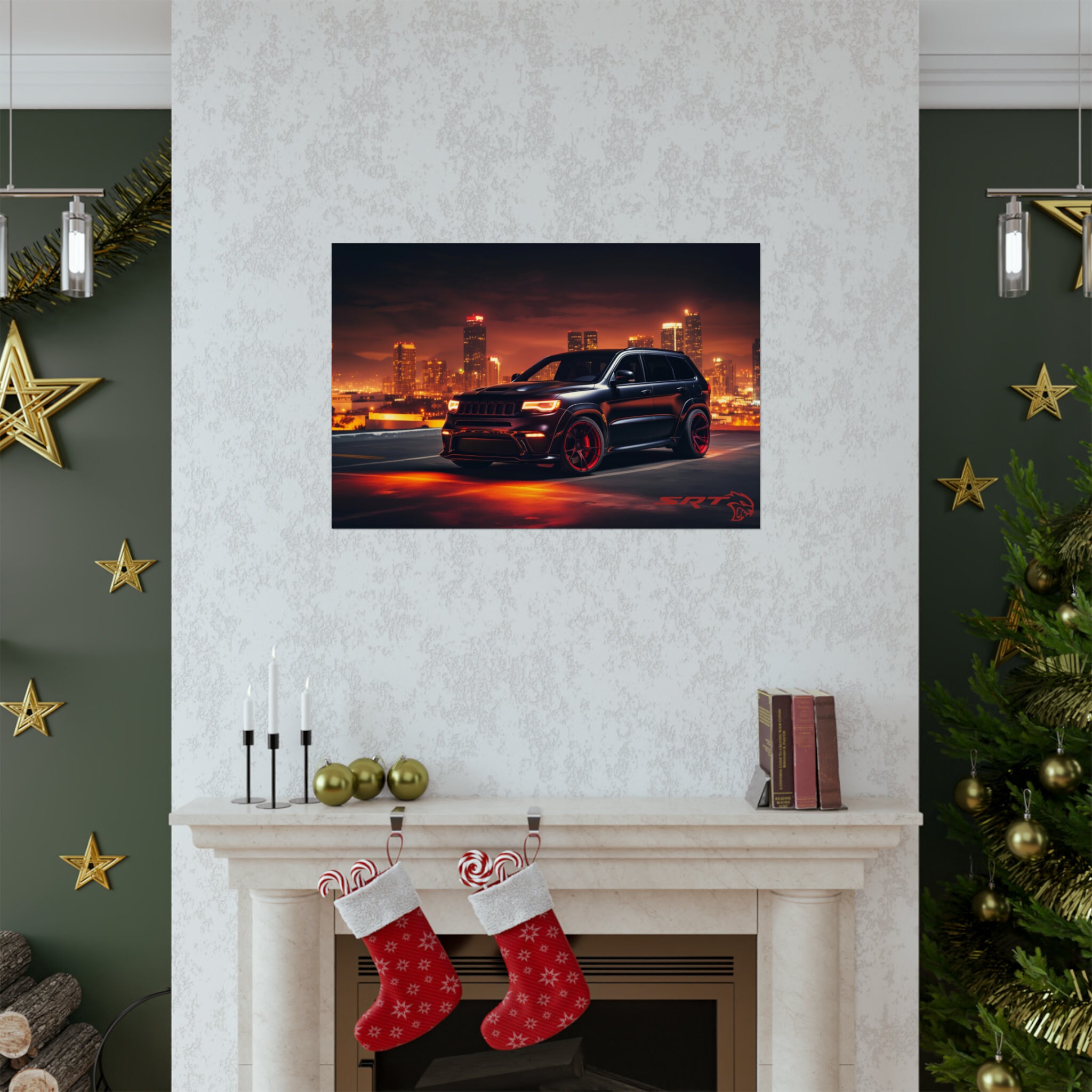 Matte Black/red Jeep Trackhawk SRT Poster - Etsy