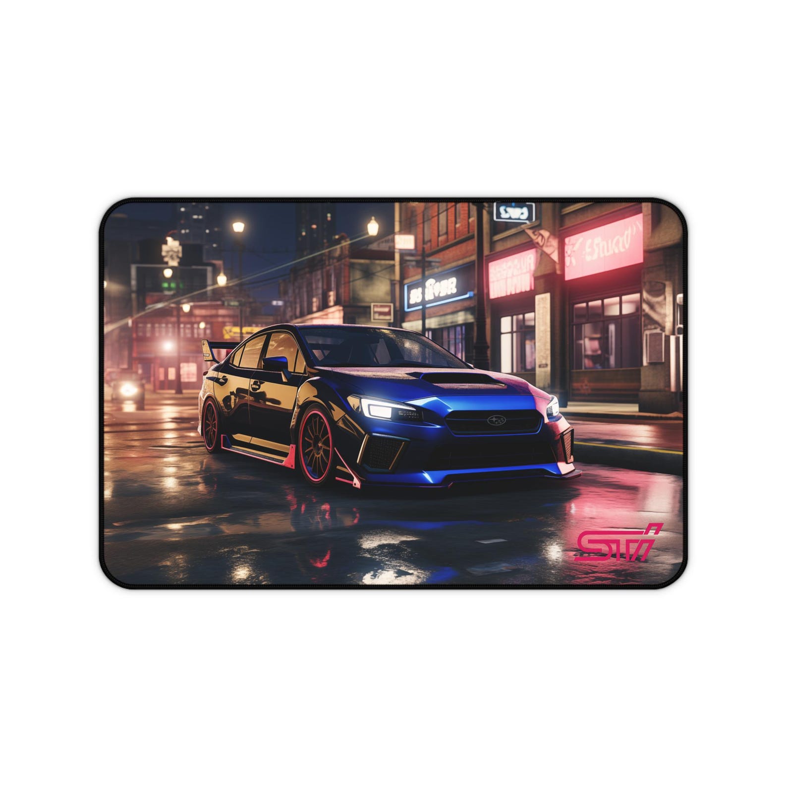 Subaru WRX STI Cyberpunk World Rally Blue Desk Mat - Etsy