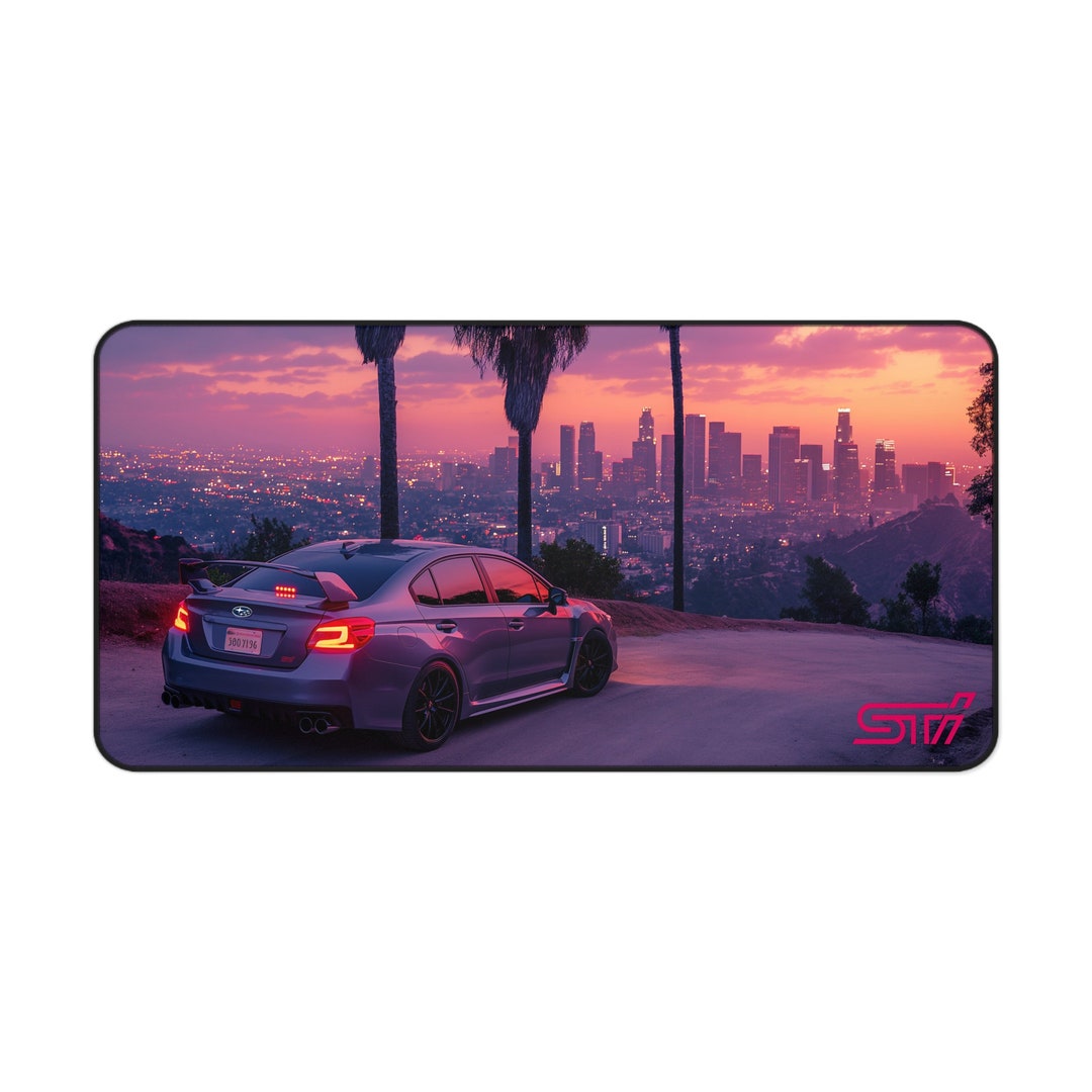 Subaru WRX STI LA Sunset Deskmat - Etsy