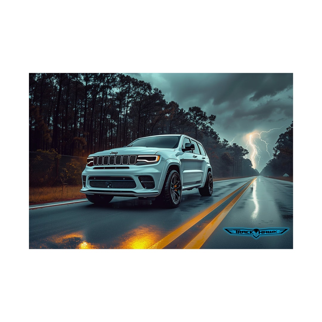 Jeep SRT Trackhawk Country Road Lightning Poster - Etsy